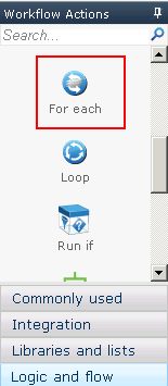 How to Use For Each Loop in NINTEX Workflow